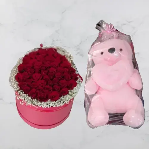 Valentine’s Dream Gift – Teddy & Roses at Sun Valley Flower Shop